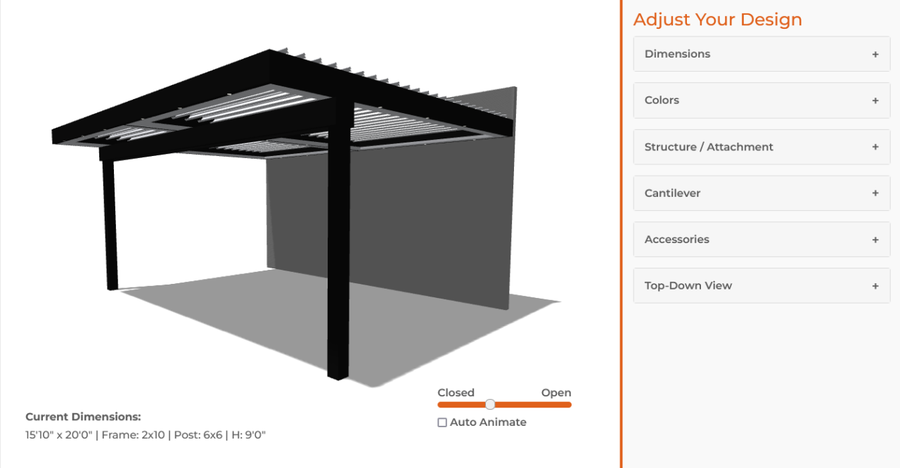 Apollo Opening Roof | Custom Louvered Pergolas
