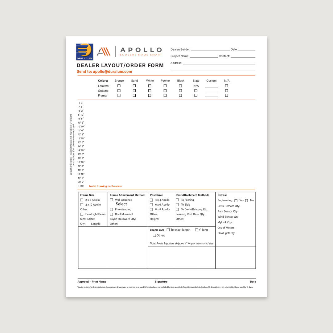 Layout Form | Apollo Opening Roof