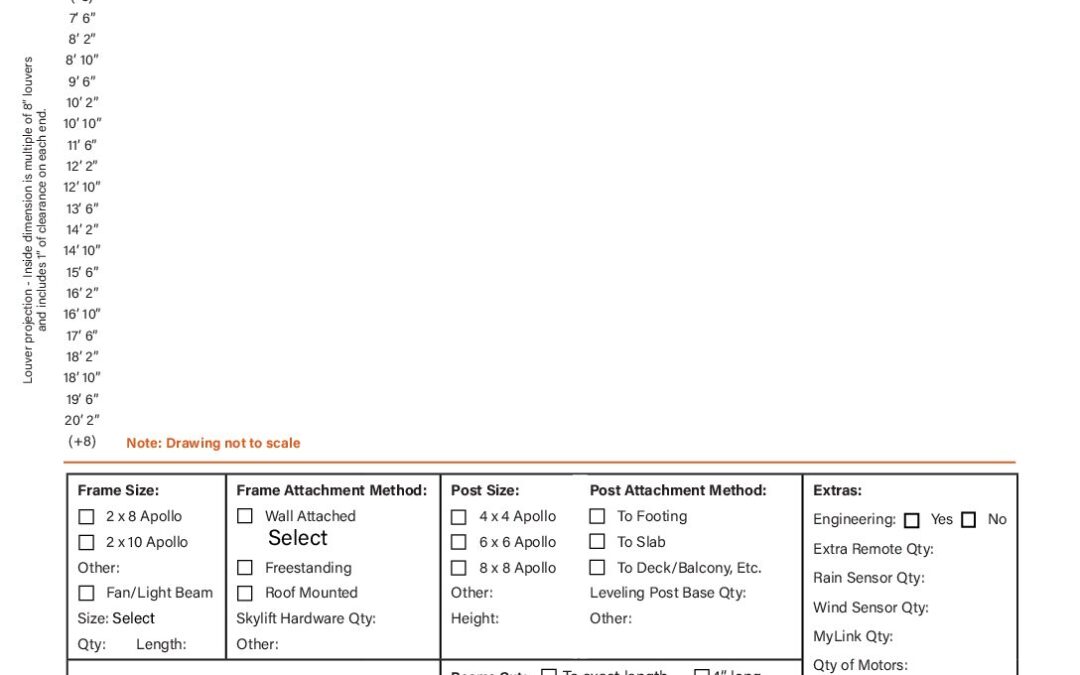 Blank Order and Layout Form Duralum 26.01.114 12.47 | Apollo Opening Roof